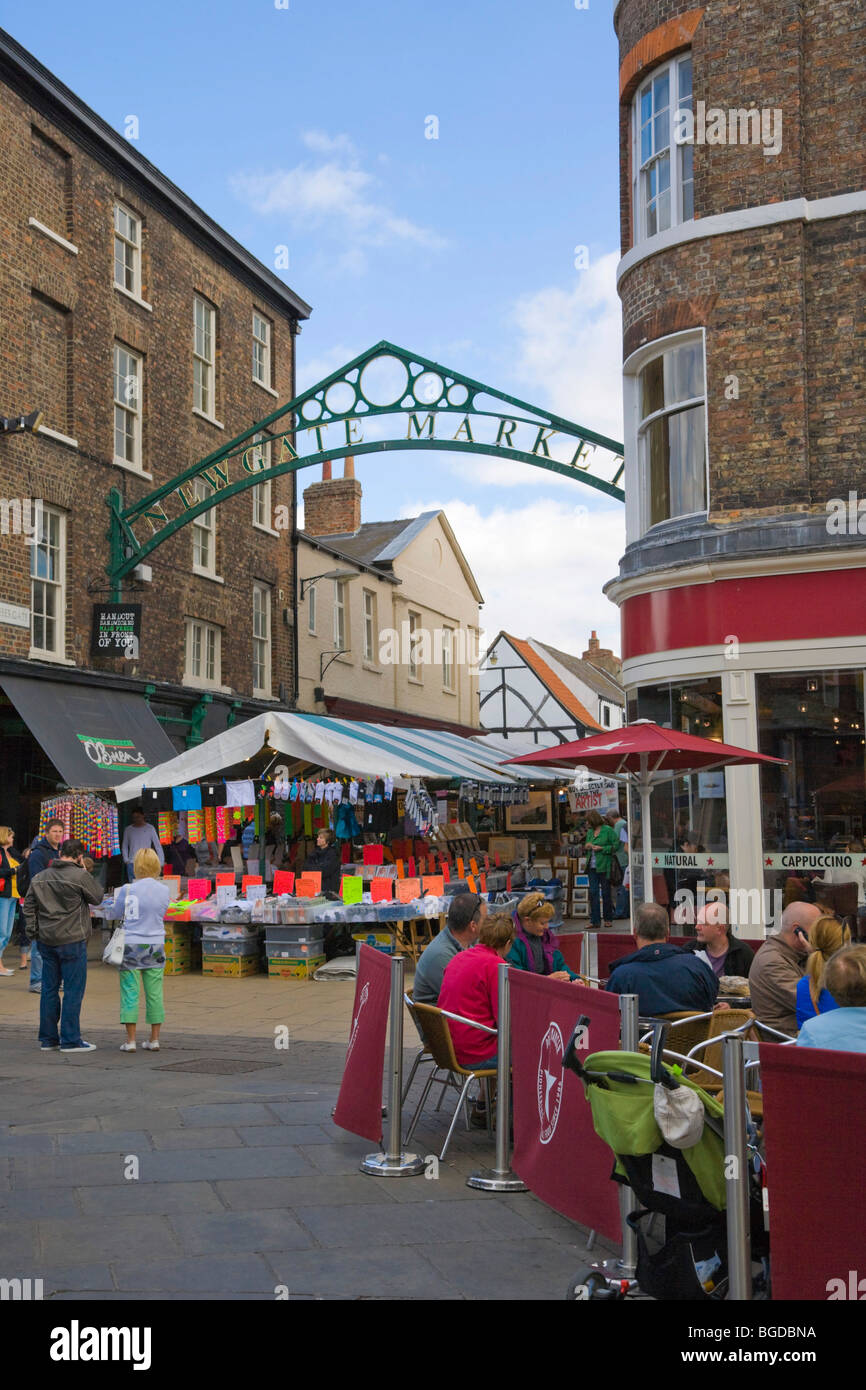 Newgate Market, York, Yorkshire, England, United Kingdom, Europe Stock ...