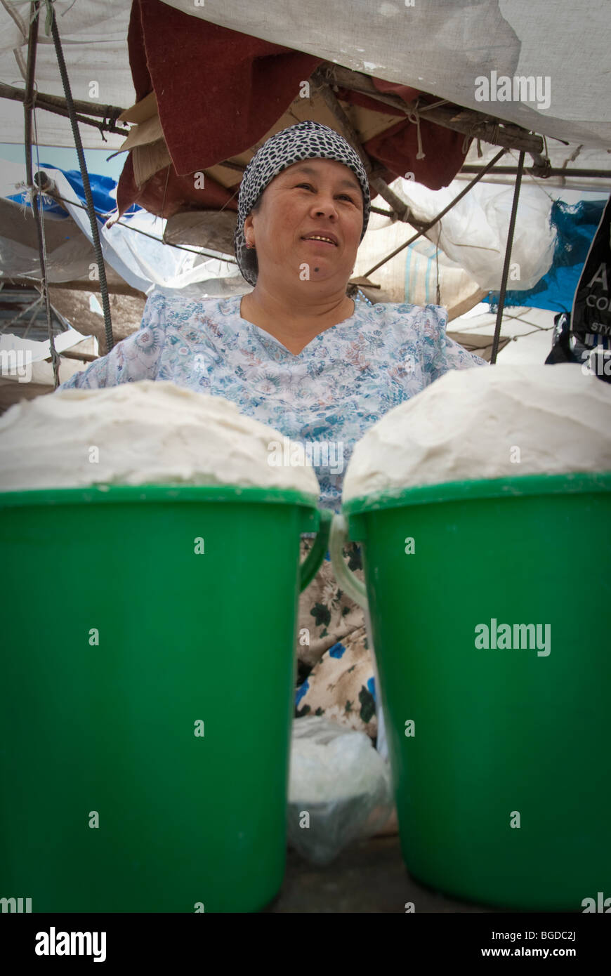 Cheese vendor at the Osh Market in Kyrgyzstan Stock Photo - Alamy