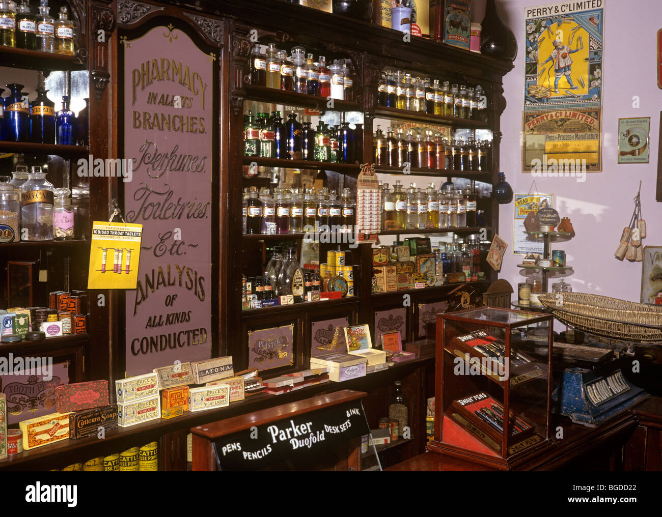 UK, England, Herefordshire Ross on Wye, Lost Street Museum Chemist’s ...