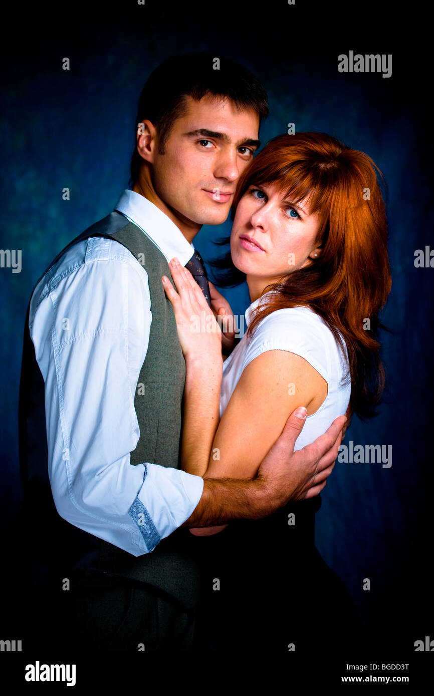 Long shot aged pair loving hi-res stock photography and images - Alamy