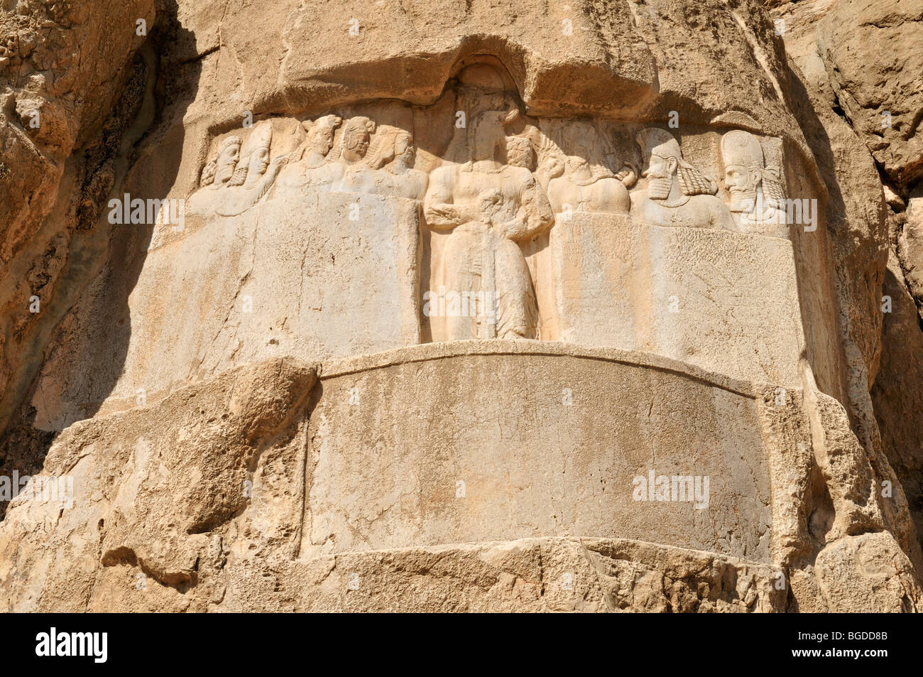 Sassanid relief of King Bahram II., Achaemenid burial site Naqsh-e ...