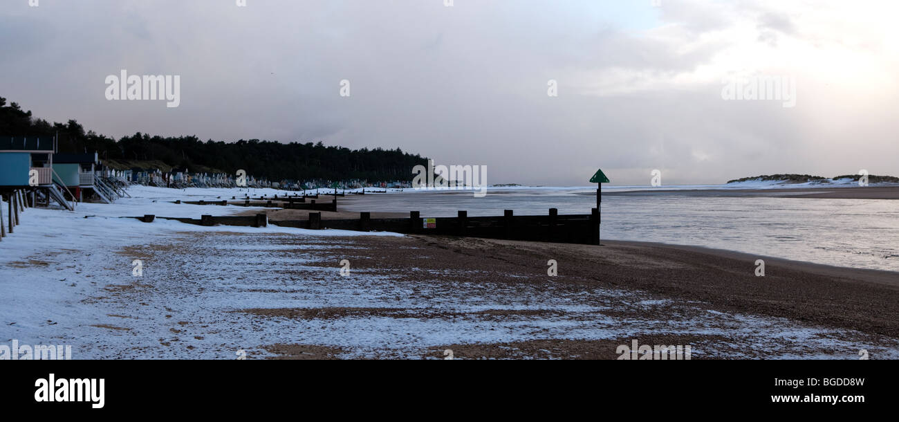 Winter Snow Beach Stock Photo - Alamy
