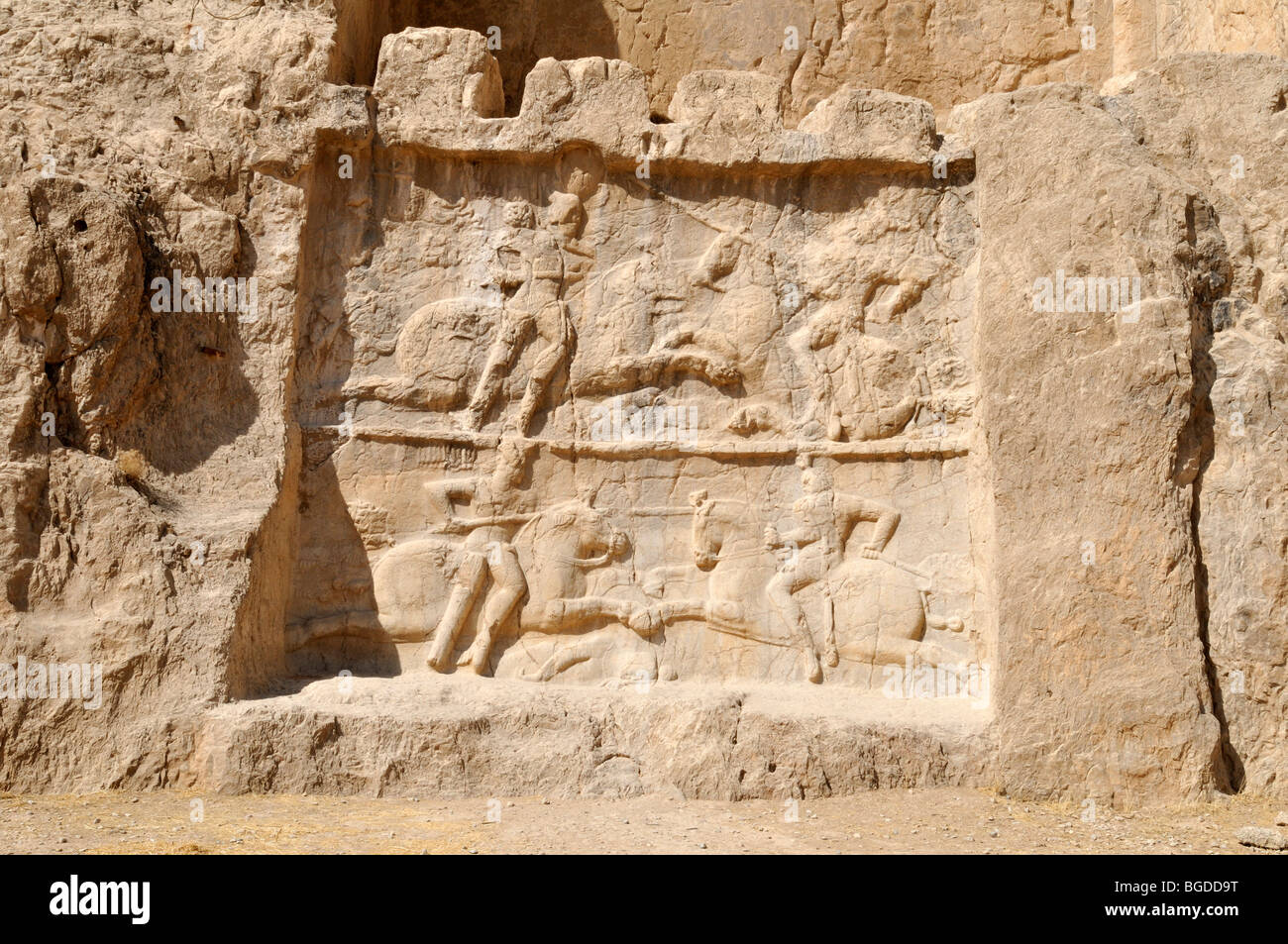 Sassanid relief of King Bahram II., Achaemenid burial site Naqsh-e ...