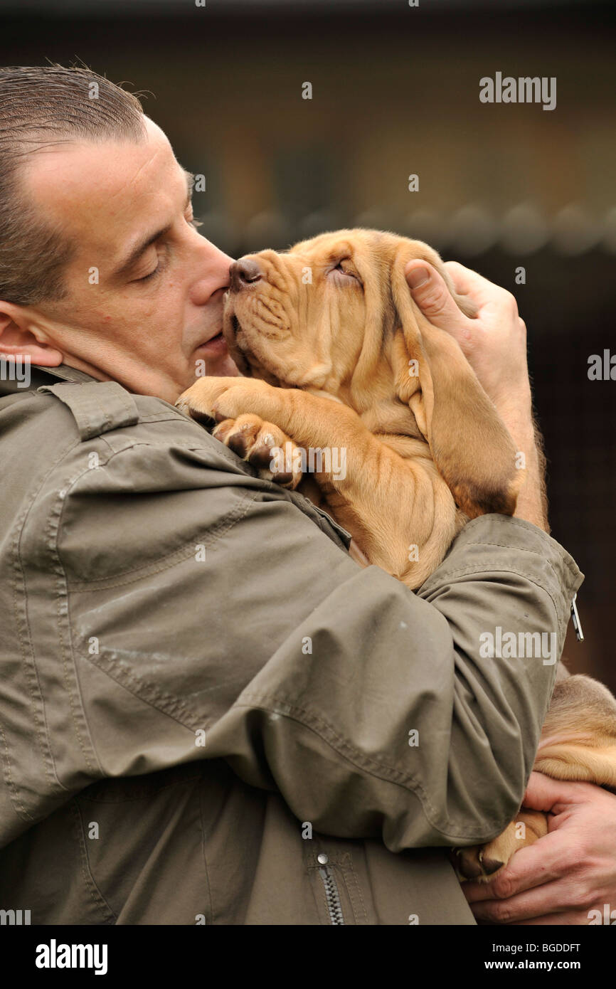man and his puppy Stock Photo - Alamy