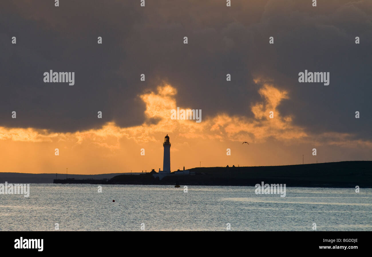 The Skerry of Ness Lighthouse on Hoy Sound Stromness Mainland Orkney ...