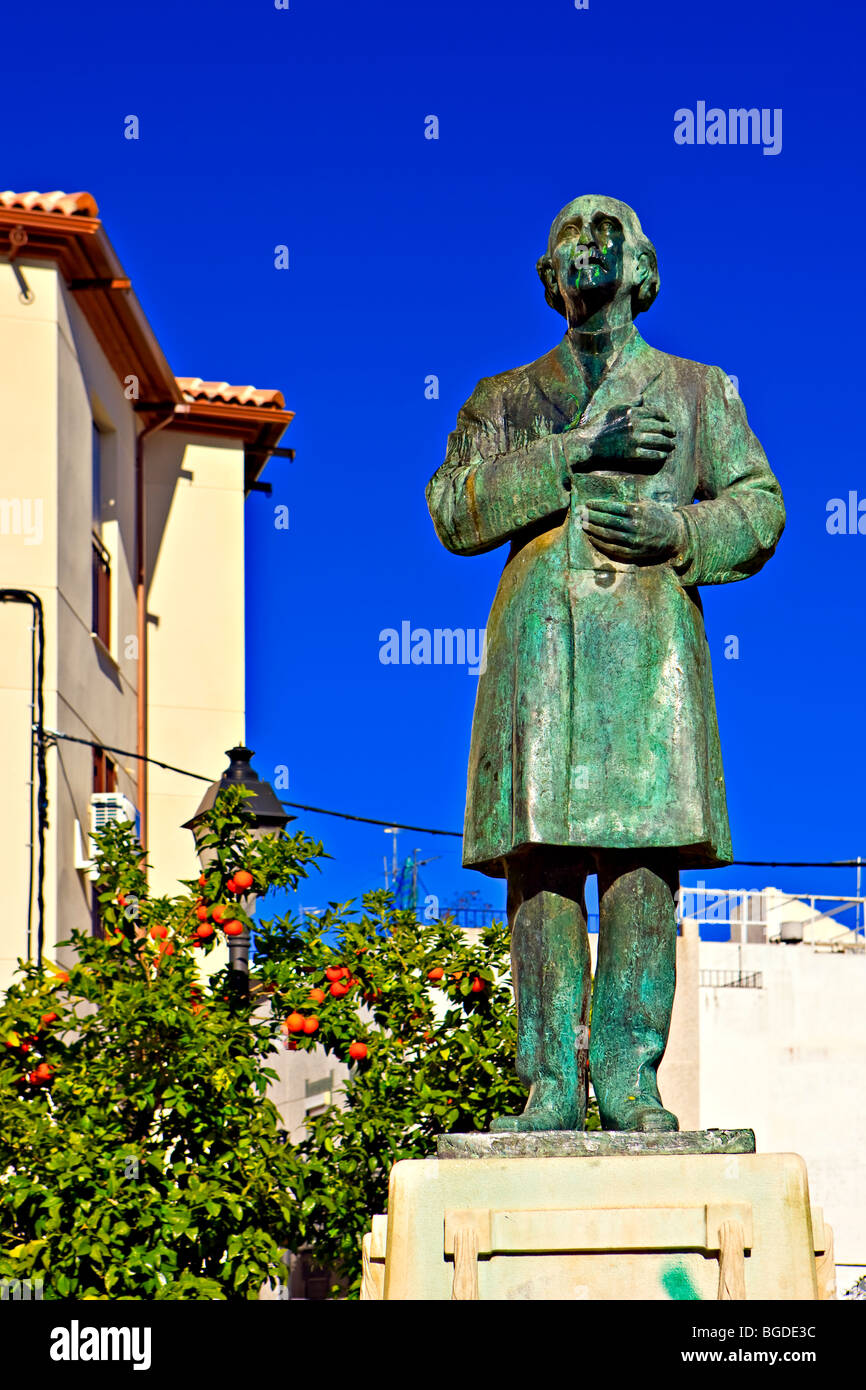 Statue in Plaza San Juan in the district of San Juan, City of Jaen ...