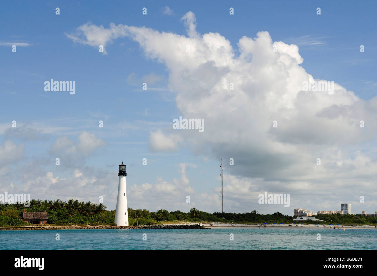Key Biscayne, Cape Florida State Park, lighthouse, Miami, Florida, USA ...