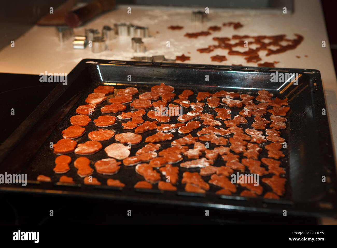 Making homemade gingerbread for christmas Stock Photo - Alamy
