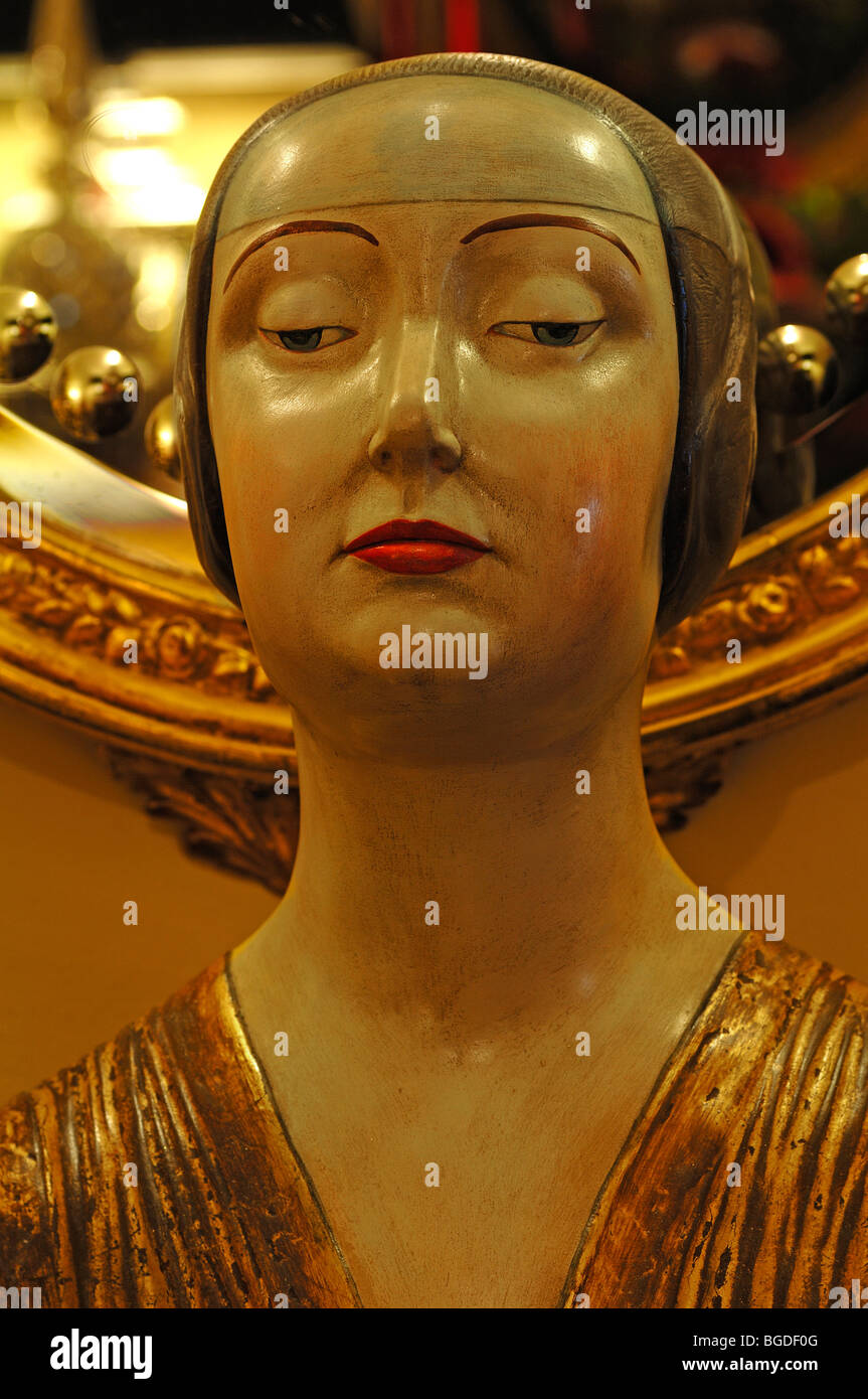 Painted woman's bust in front of a mirror, Villa Ambiente, Im Weller ...