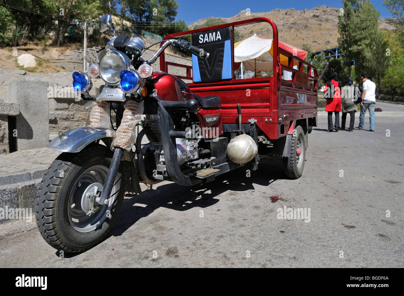 Iranian threewheeled motorcycle, Hamadan, Hamedan, Iran, Persia, Asia ...