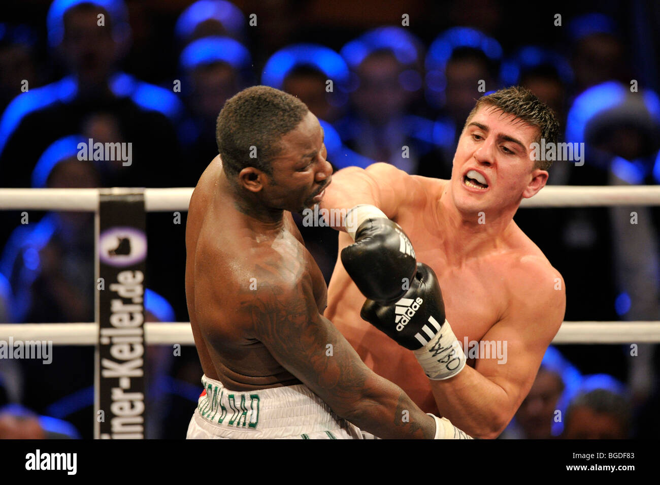 Boxing world championship fight, Marco HUCK, GER, vs. Ola Afolabi, GBR ...