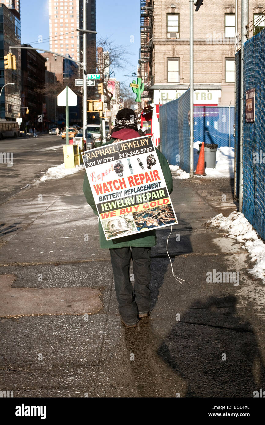 Man wearing sandwich board hi-res stock photography and images - Alamy