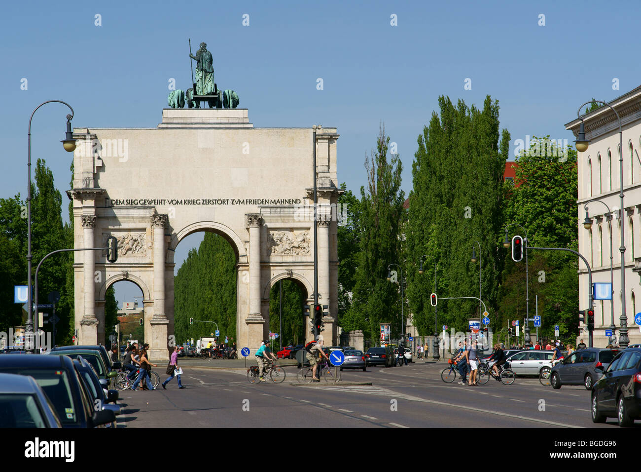 Victory Gate, Munich, Bavaria, Germany, Europe Stock Photo - Alamy