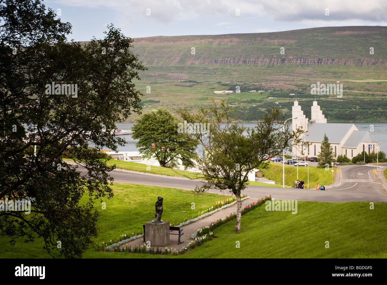 Akureyrarkirkja church. Akureyri, Northeast Iceland Stock Photo - Alamy