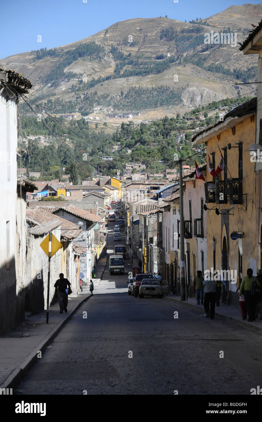 Street San Martin, Ayacucho, Inca settlement, Quechua settlement, Peru ...
