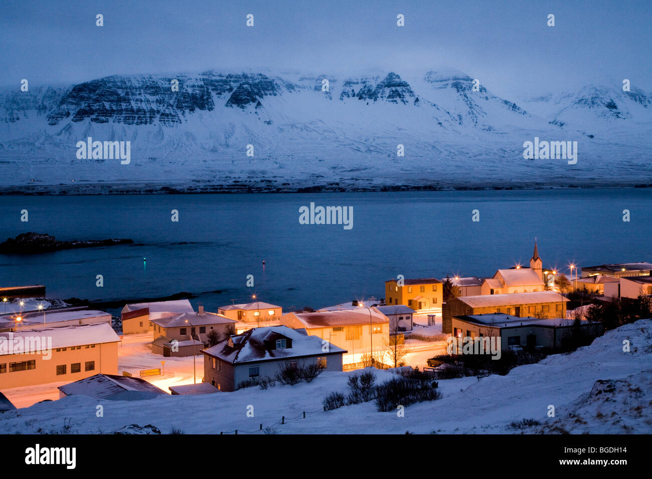 Winter view fjord mountains hi-res stock photography and images - Alamy