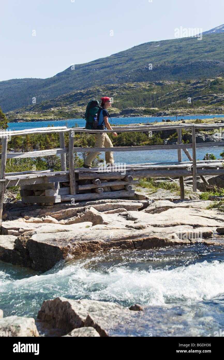 Backpacking trail bridge hi-res stock photography and images - Alamy