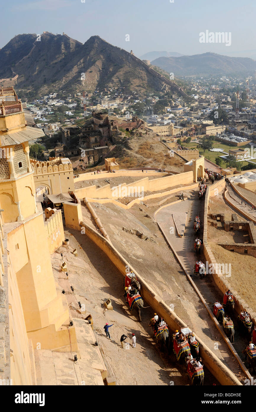 View from the Palace of Amber, Amber, near Jaipur, Rajasthan, North ...