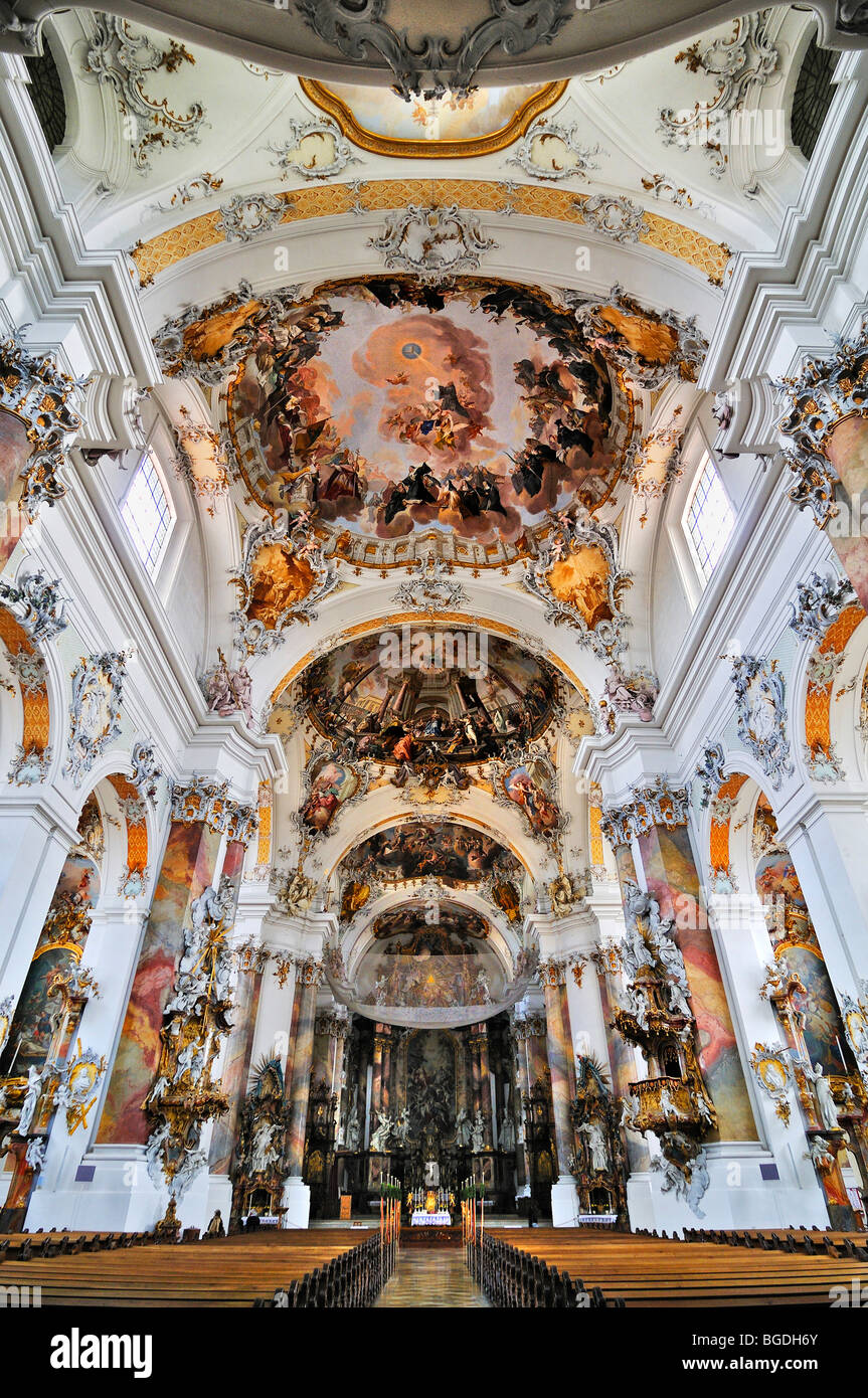 Basilica of the Benedictine Abbey in Ottobeuren, Bavaria, Germany ...