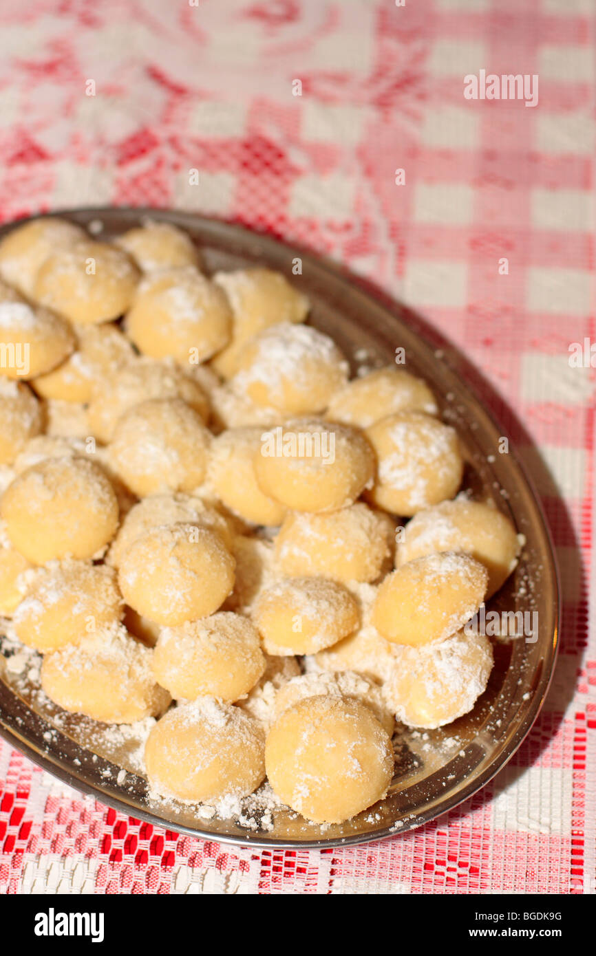 Traditional Greek Kourabiedes Stock Photo - Alamy
