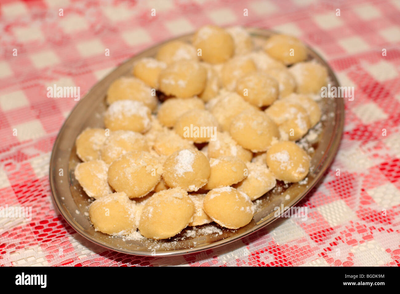 Traditional Greek Kourabiedes Stock Photo - Alamy