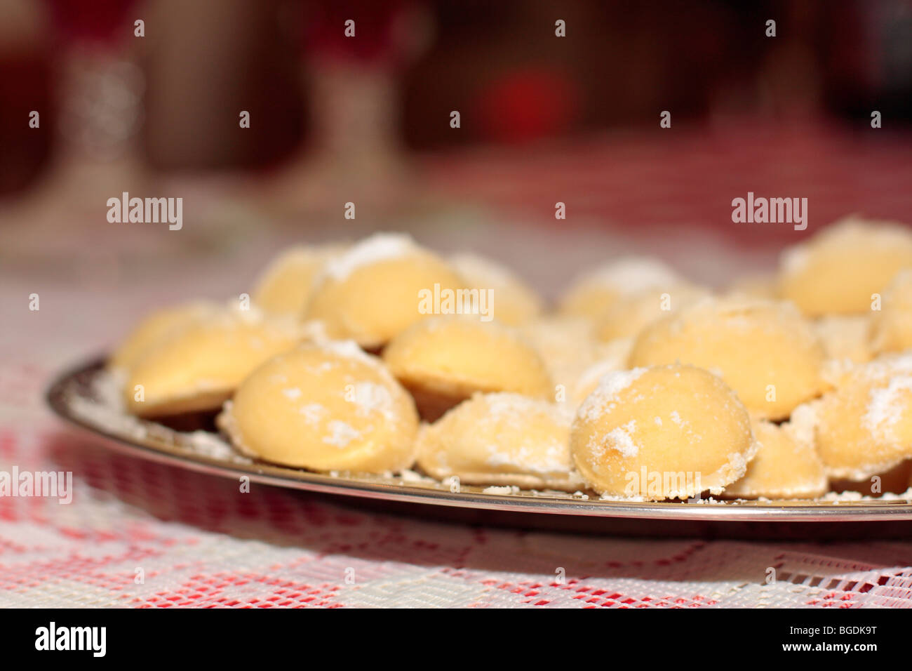 Traditional Greek Kourabiedes Stock Photo - Alamy