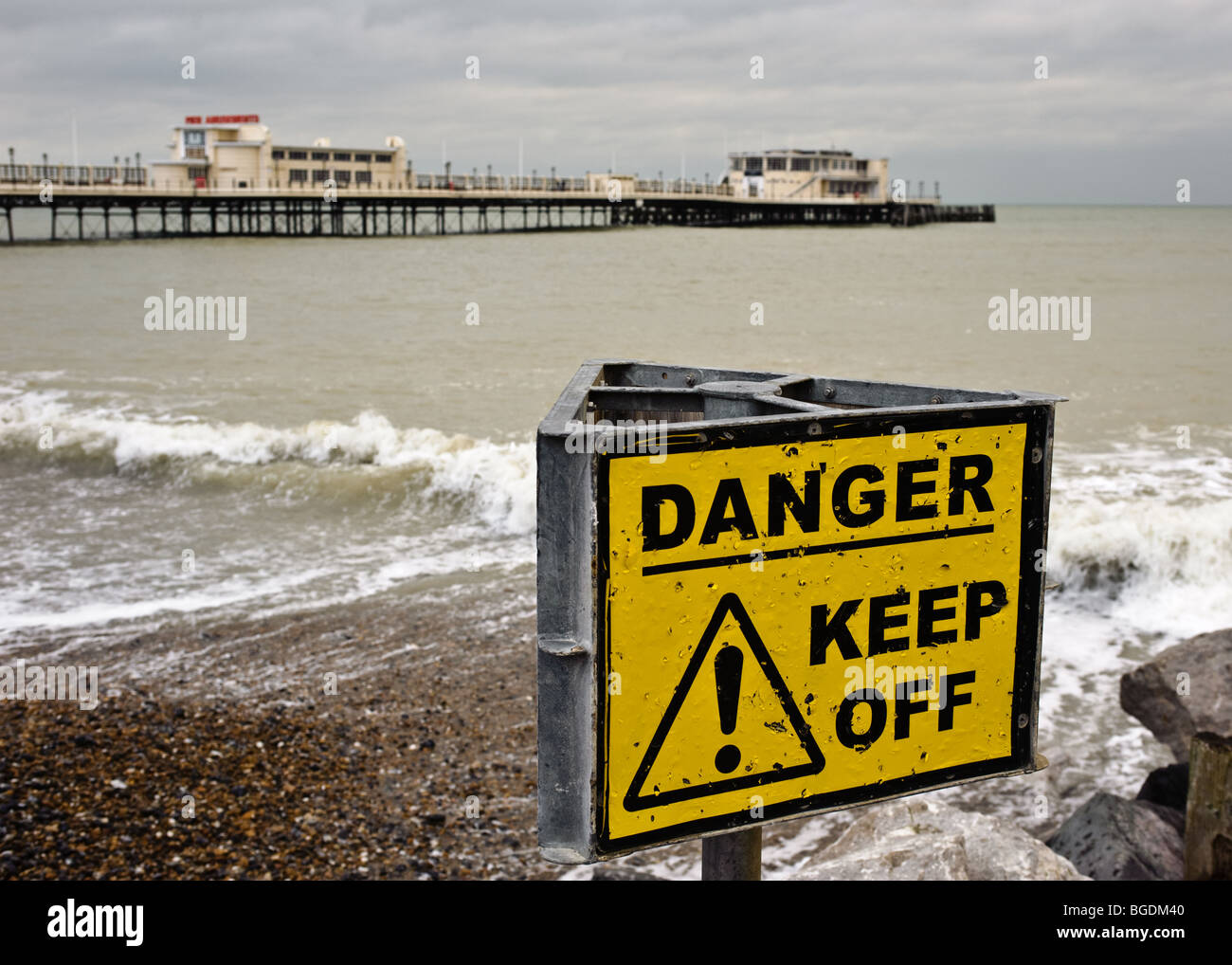 Danger signs beach hi-res stock photography and images - Alamy