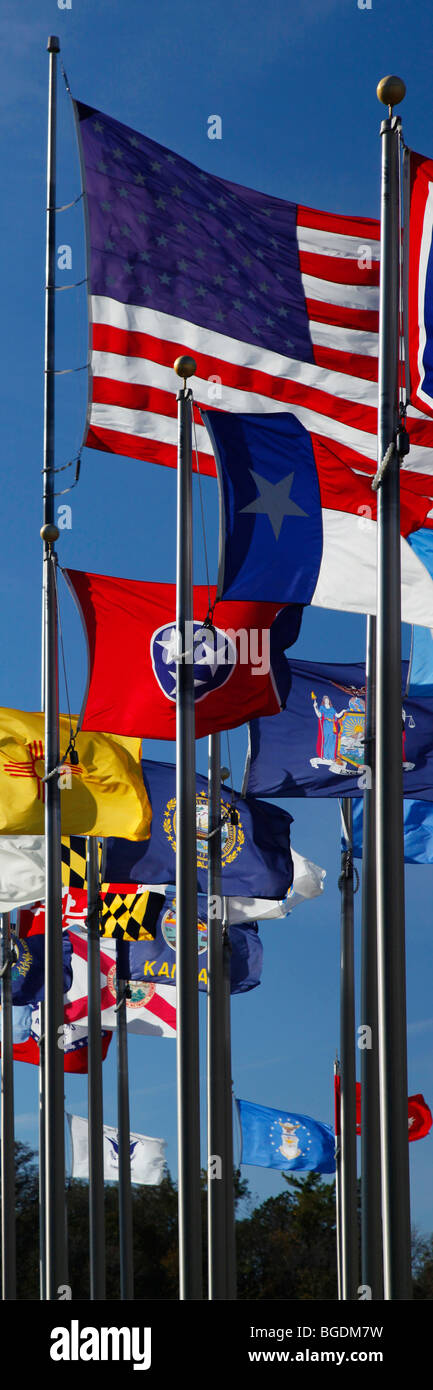 Flag display in Brooklyn, Iowa Stock Photo - Alamy
