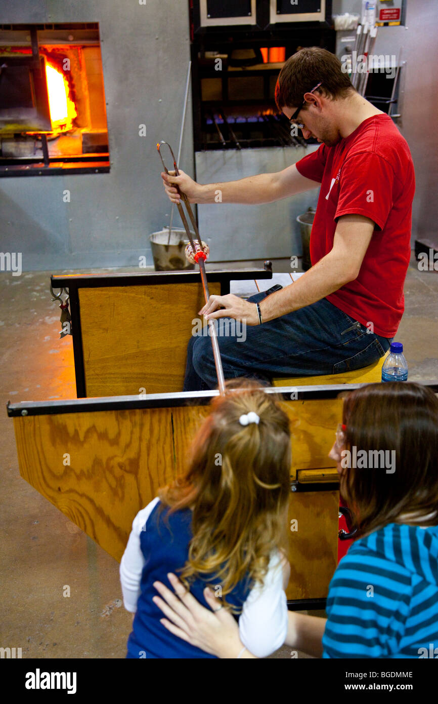 Making Glass at the Corning Museum of Glass in Corning, New York Stock ...