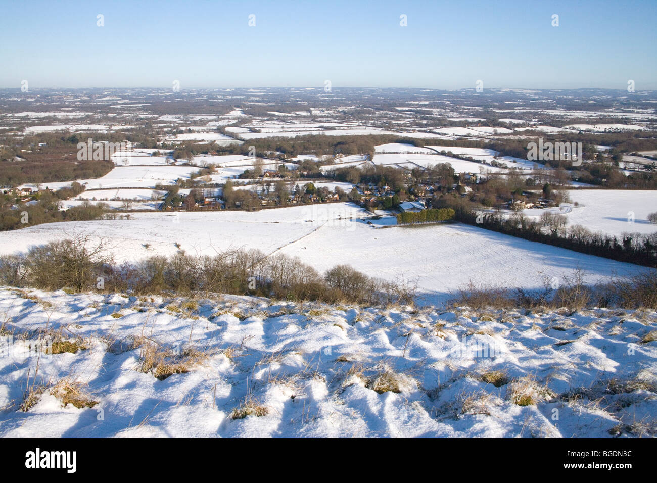 south downs in winter Stock Photo - Alamy