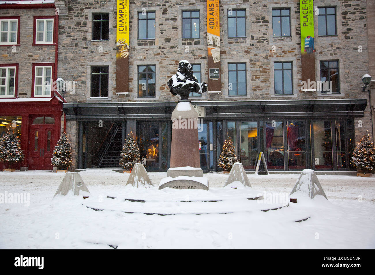 King Louis XIV Statue in lower Old Quebec City, Canada Stock Photo - Alamy