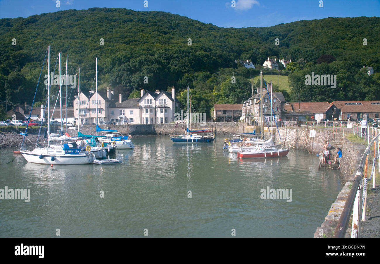 Porlock weir harbour somerset Stock Photo - Alamy