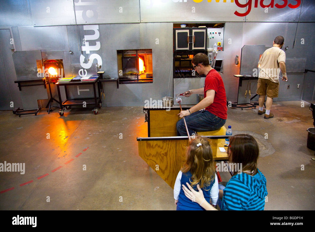 Making Glass at the Corning Museum of Glass in Corning, New York Stock ...