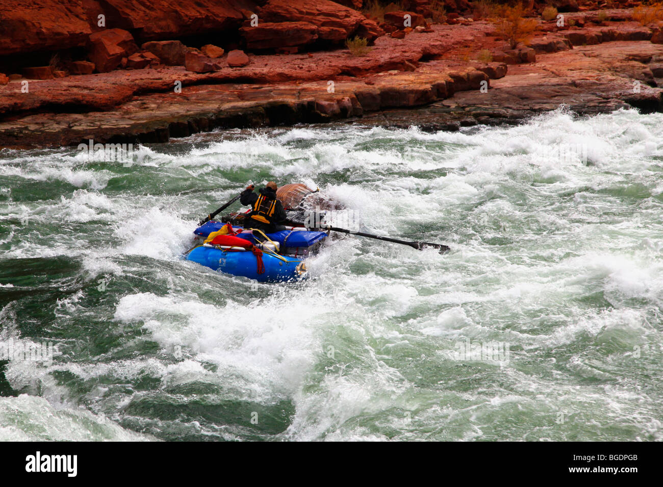 Whitewater raft expedition down the Colorado River through the Grand ...