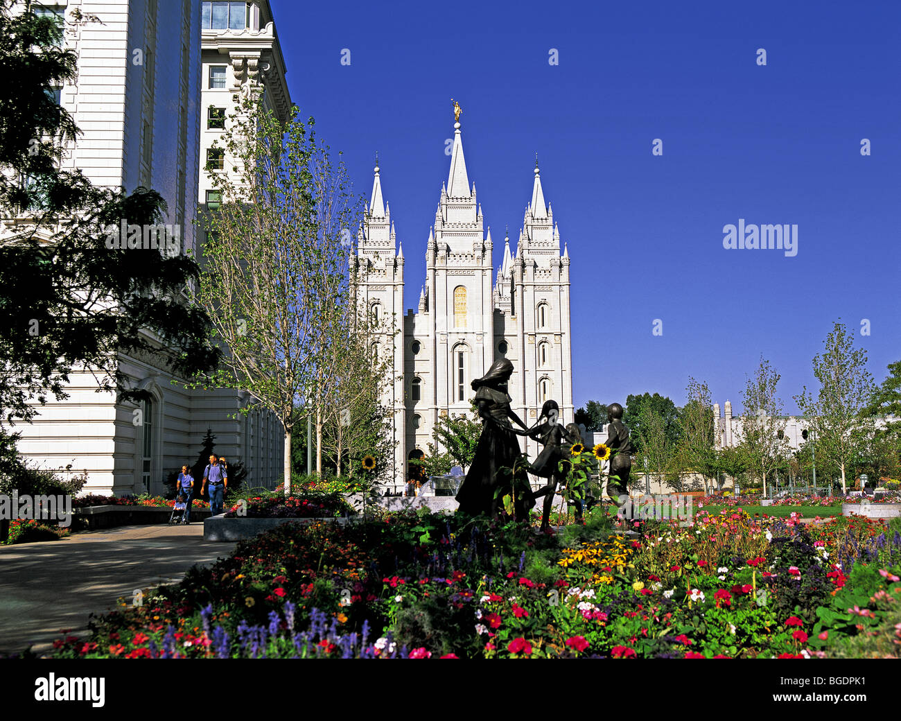 Mormon Temple in Temple Square at Salt Lake City Utah USA Stock Photo ...