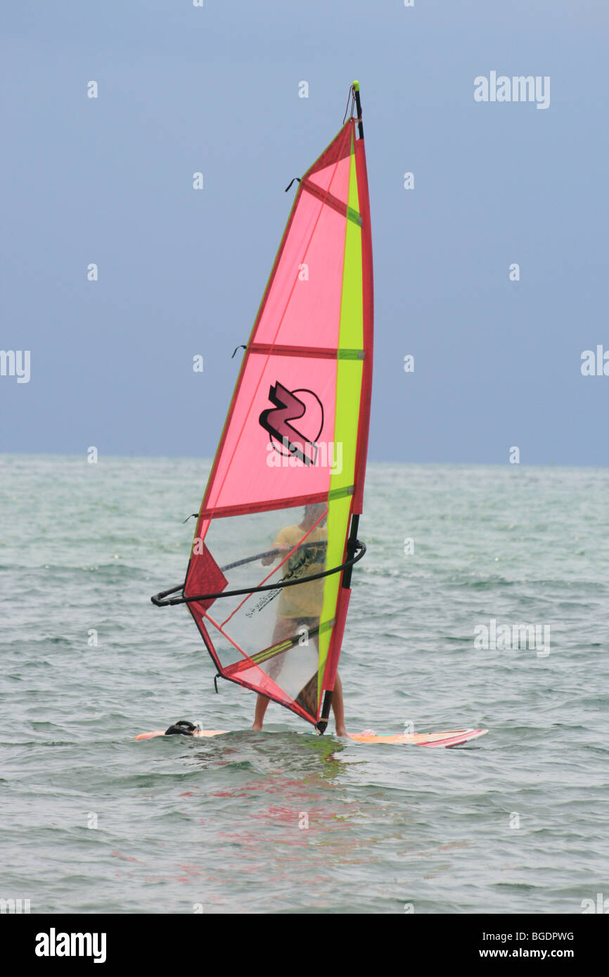 Windsurfer wave windsurfing yacht boat sea water man hi-res stock ...