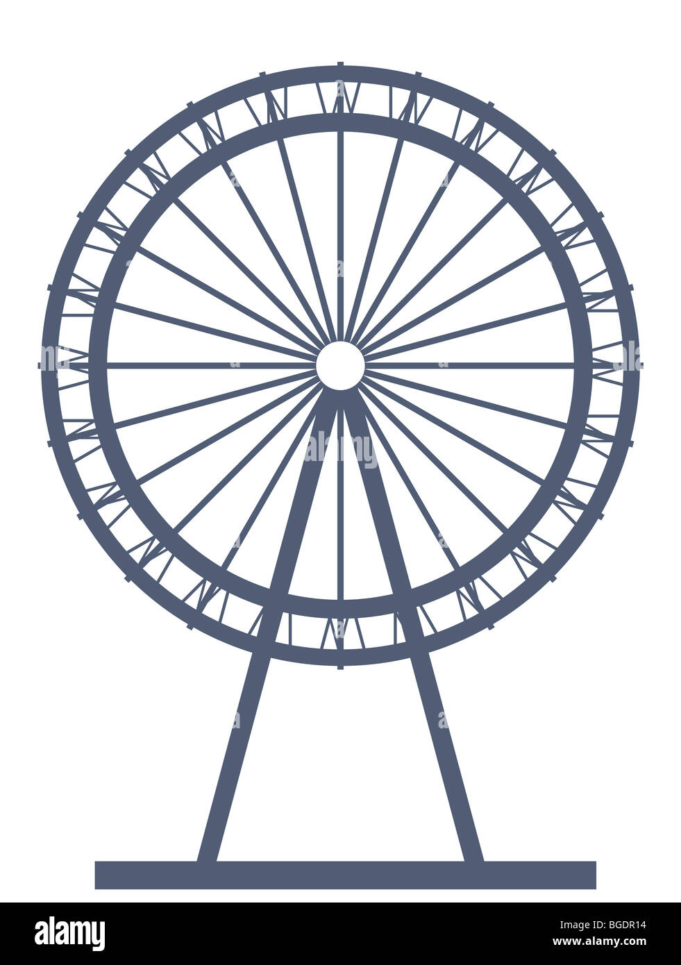 view of ferry wheel with white background Stock Photo - Alamy