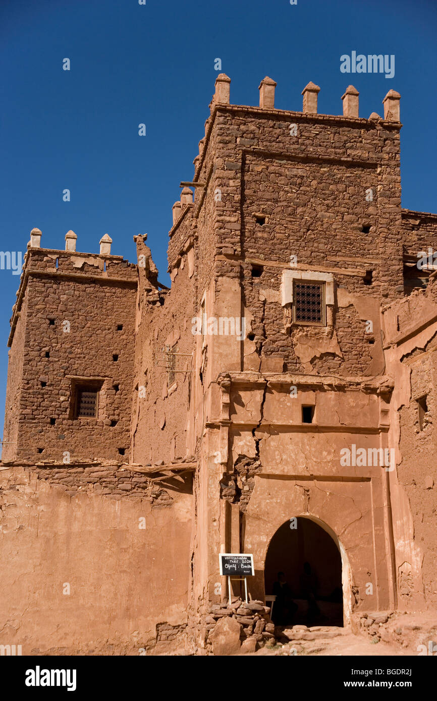 The Glaoui Kasbah in Telouet in the Zat Valley in the High Atlas ...