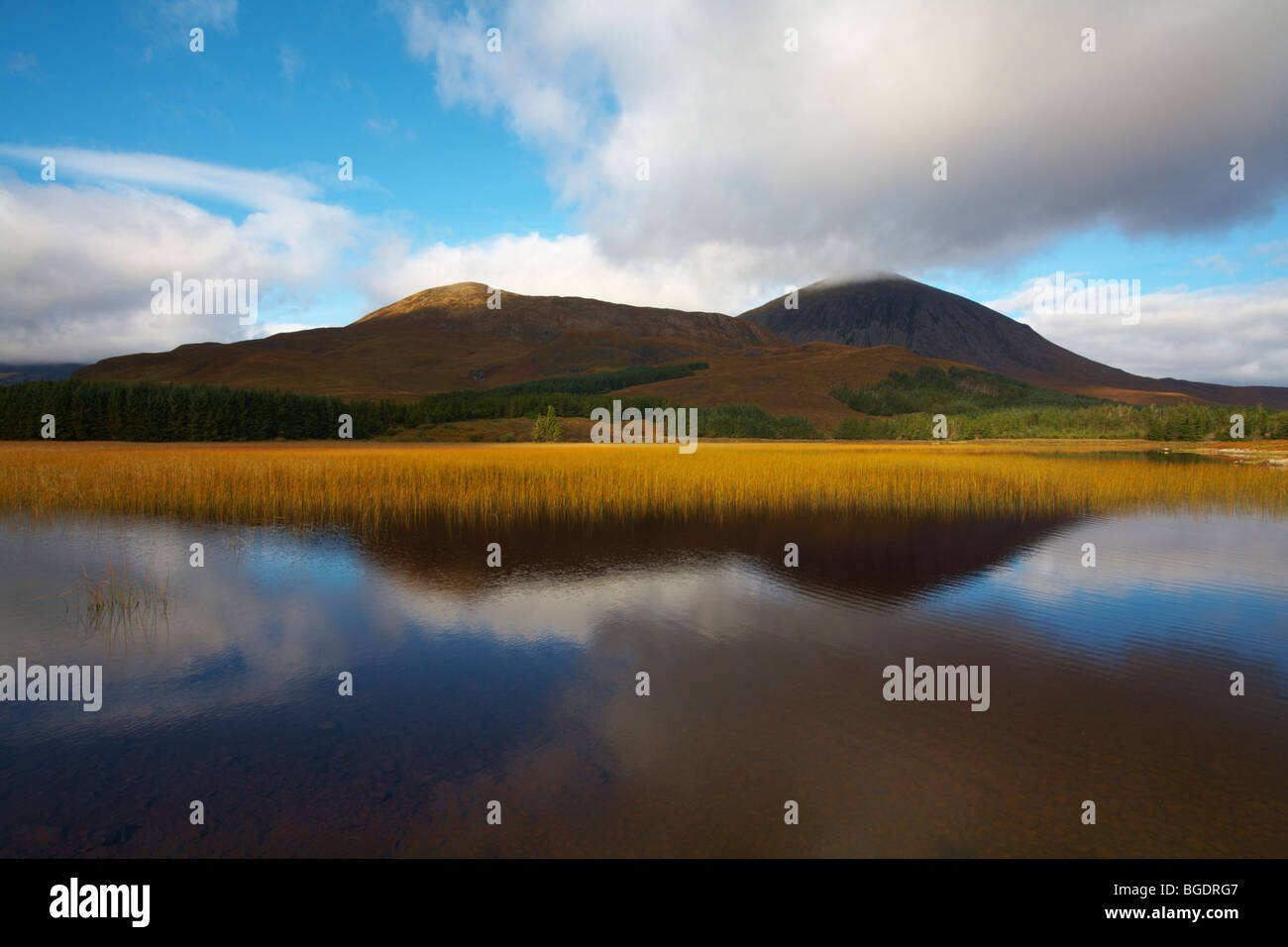 Scotland Isle of Skye Loch Cill Chriosd looking across to Beinn Dearg ...