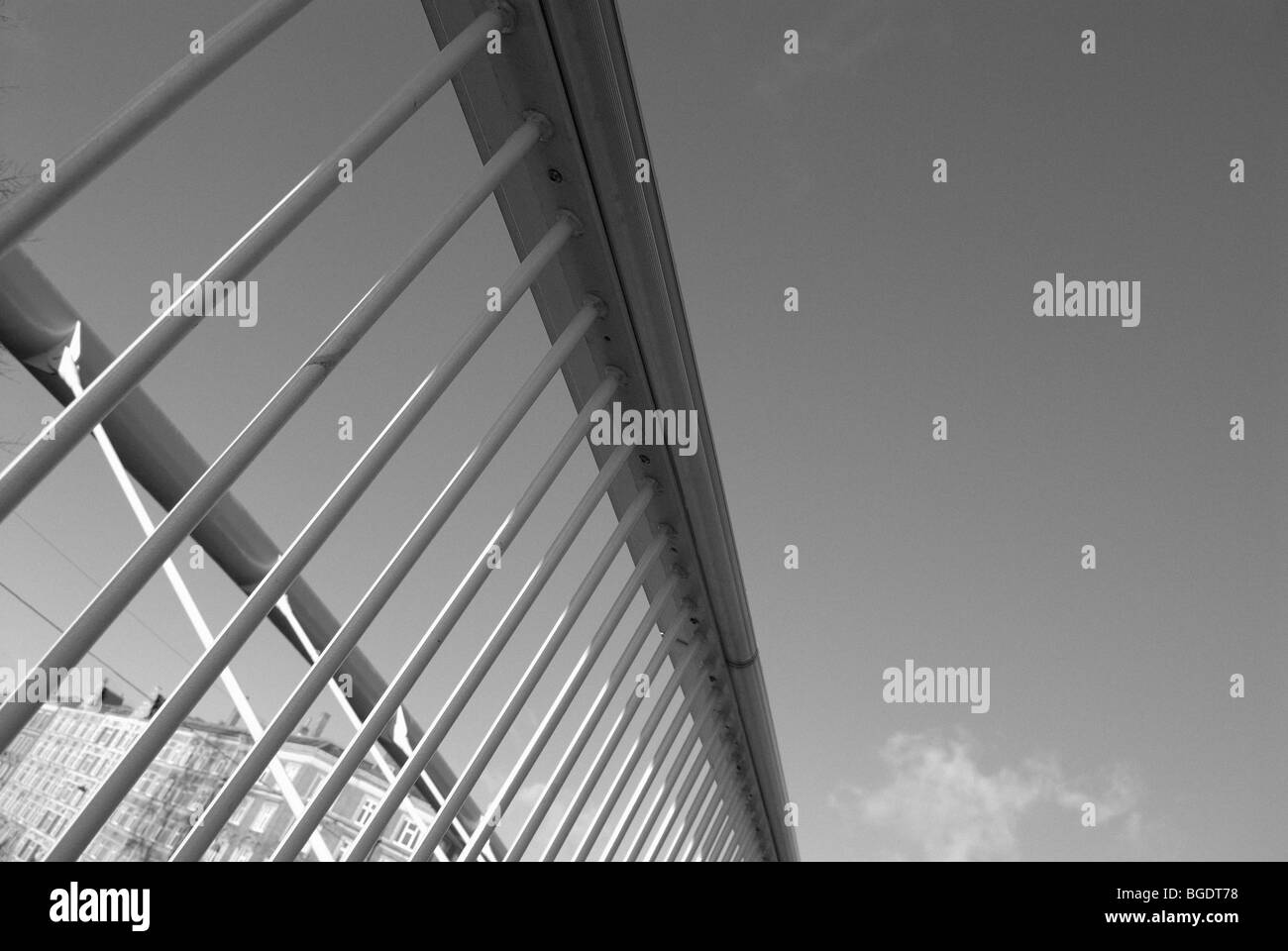 Diagonal view of bridge Black and White Stock Photos & Images - Alamy