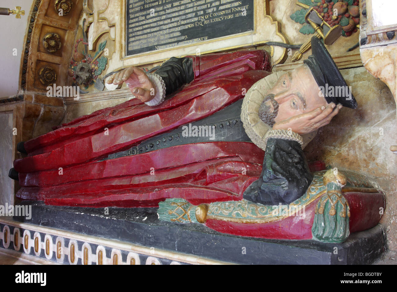 Laying in his Robes of office, Chief Justice Leighton sculpted in a ...