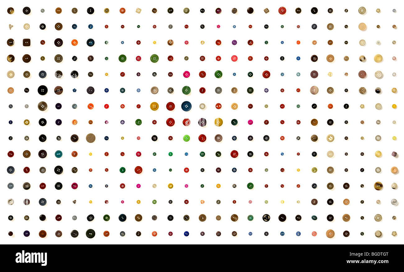 many buttons in a line Stock Photo - Alamy