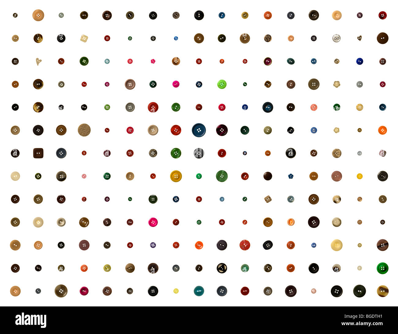 many buttons in a line Stock Photo - Alamy