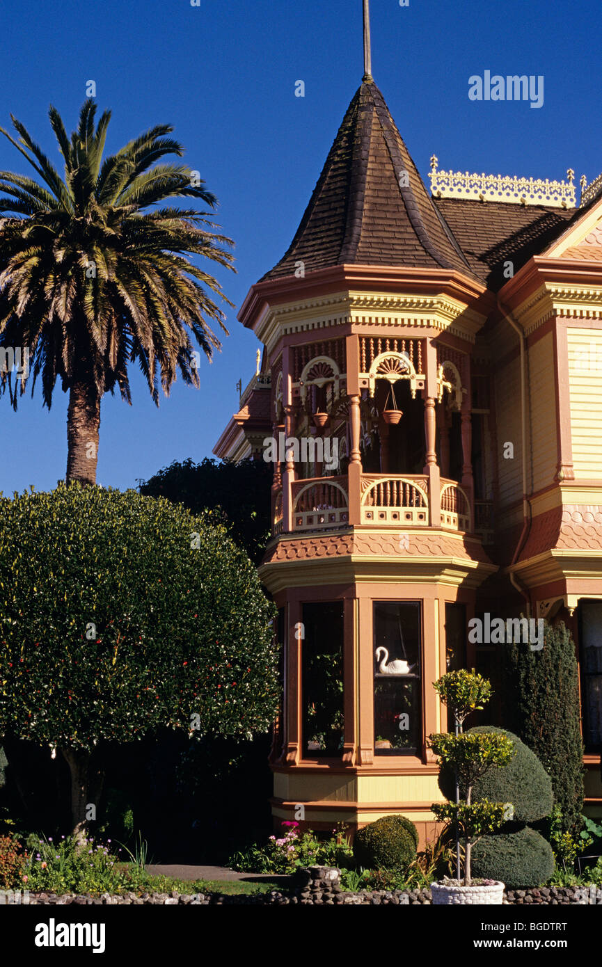 Victorian Mansions "Gingerbread House" Ferndale California USA Stock ...