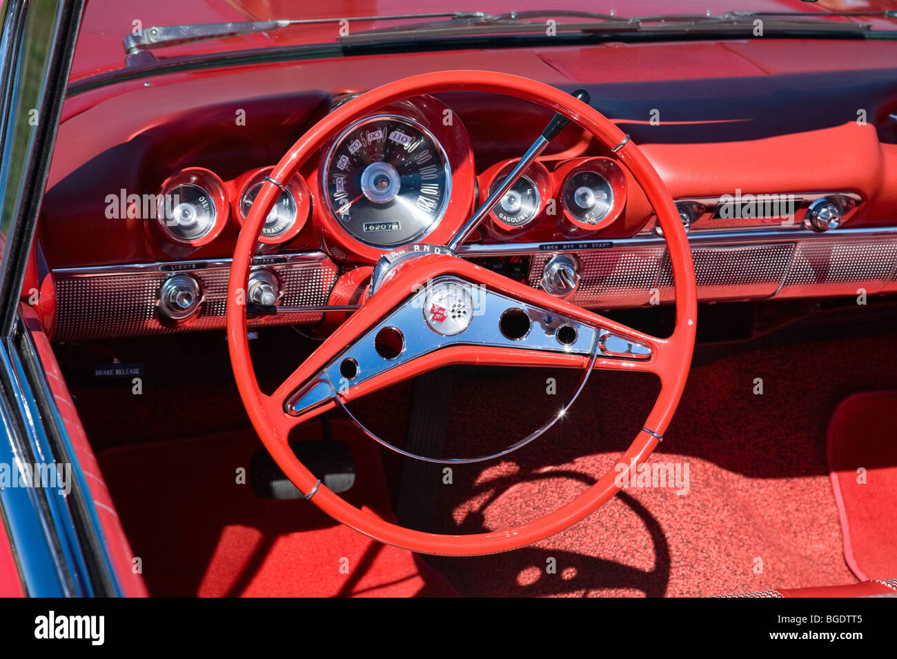 Interior in a old Impala car Stock Photo - Alamy