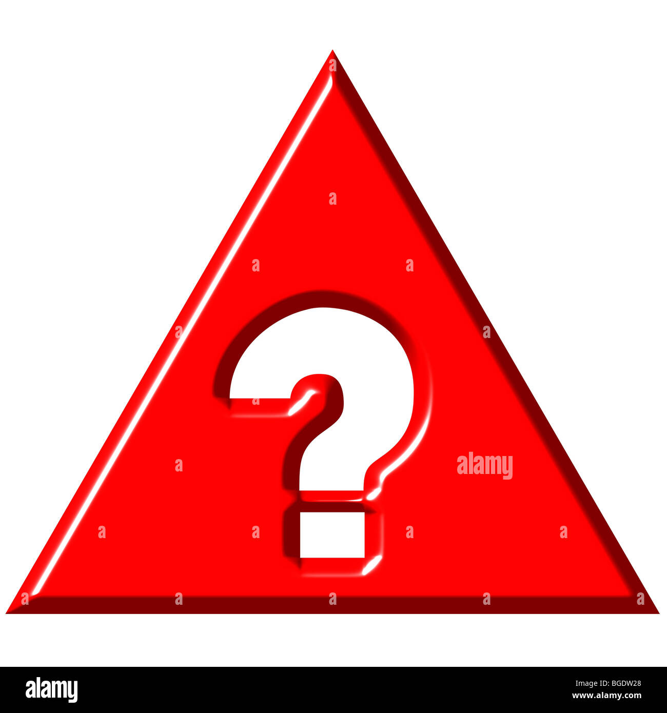 3d question triangle Stock Photo - Alamy