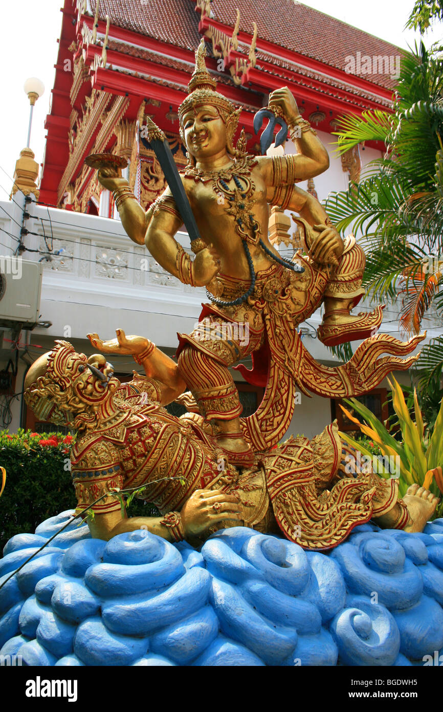 Buddhist warriors in battle statue, Bangkok, Thailand Stock Photo - Alamy