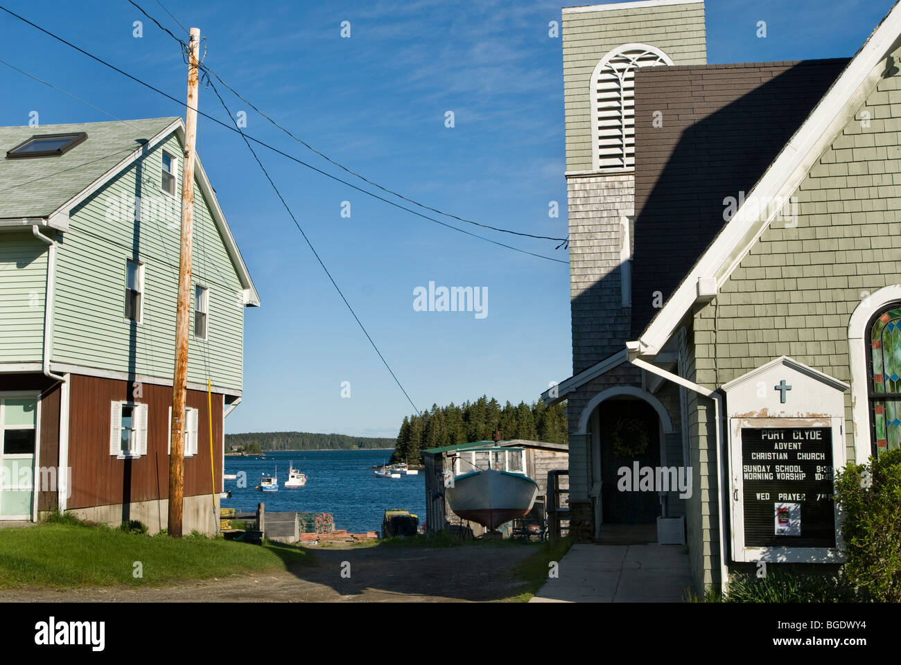 Port Clyde on the coast of Maine USA Stock Photo - Alamy