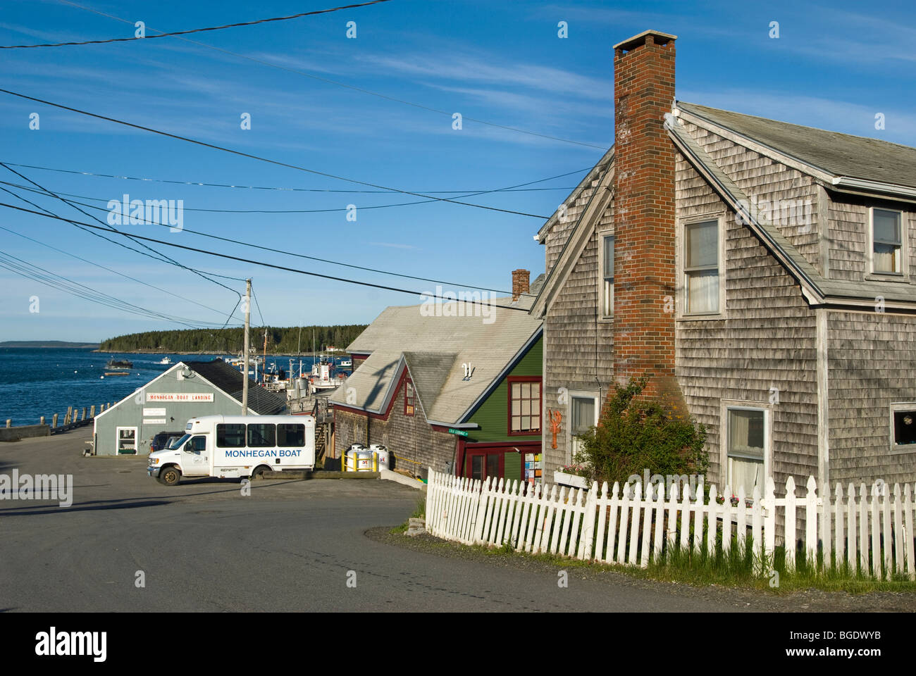 Port Clyde Maine near the ferry dock for Monhegan Island Stock Photo ...