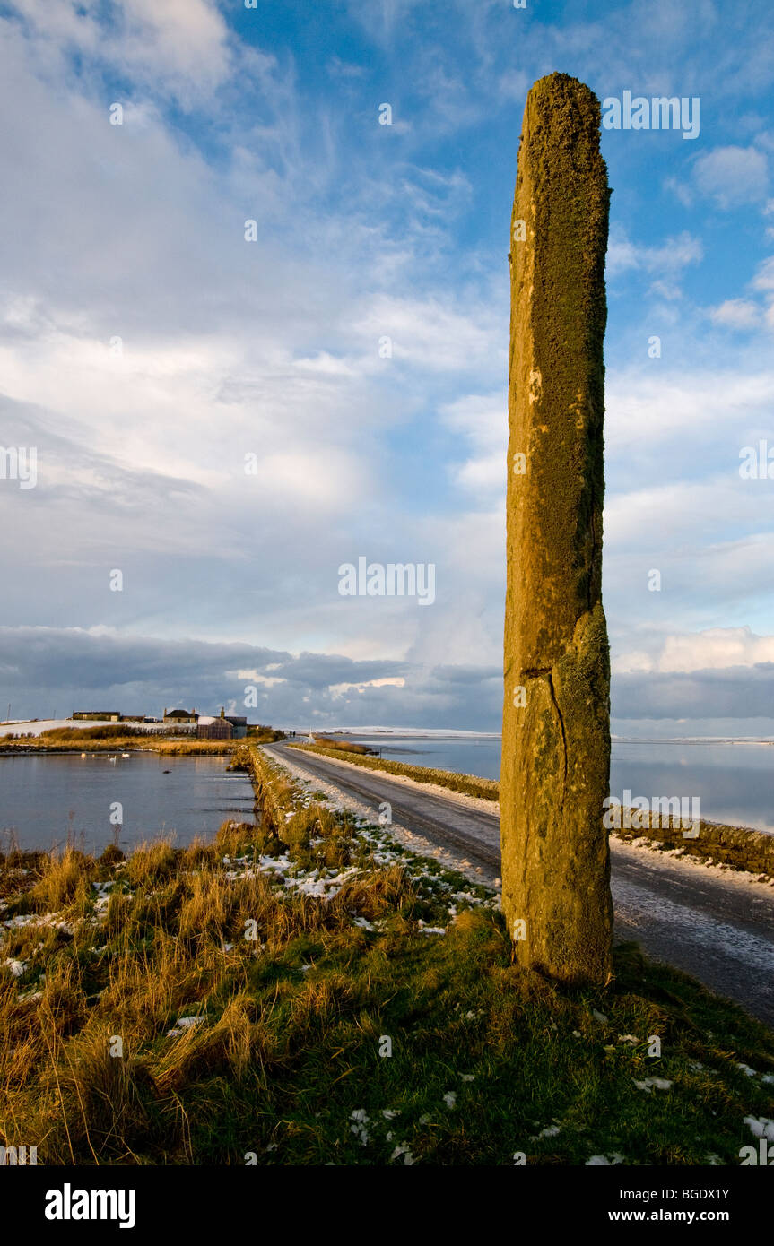 The watch stone standing between Stenness and the Ring of Brodgar ...